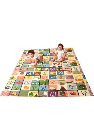 Happy Twins Abc Prizma Katlanabilir Çift Taraflı Oyun Matı Halısı 180x200 Happy Twins Abc Prizma Katlanabilir Çift Taraflı Oyun Matı Halısı 180x200