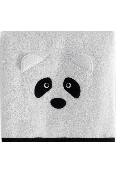Yataş Bedding Pans Baş Havlusu %100 Pamuk Baş Havlusu 450 Gr/m² Baş Havlusu Siyah Biyeli Baş Havlusu Siyah ve Beyaz (50X80 Cm)