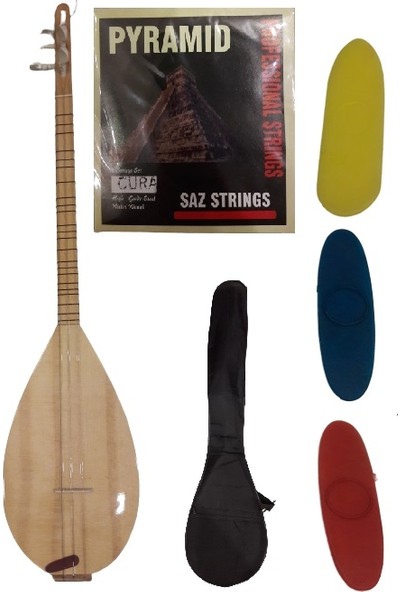 Masterwork Cüra Saz 6 Tel Maun Parlak Kılıf + Tel + Tezene 84 cm Masterwork Cüra Saz 6 Tel Maun Parlak Kılıf + Tel + Tezene 84 cm