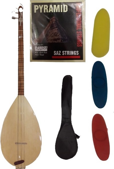 Masterwork Cüra Saz 6 Tel Maun Parlak Siyah Kılıf + Tel + Tezene 84 cm Masterwork Cüra Saz 6 Tel Maun Parlak Siyah Kılıf + Tel + Tezene 84 cm