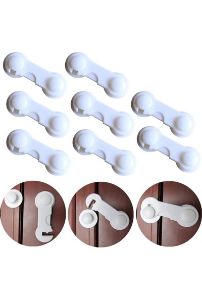 MLH Plastik 10 Adet Dolap Çekmece Çocuk Koruyucu Güvenlik Kilidi