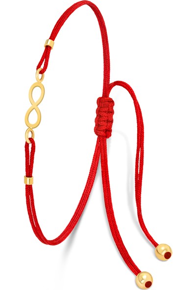 Fay Yamaner 14 Ayar Altın Sonsuzluk Ipli Bileklik