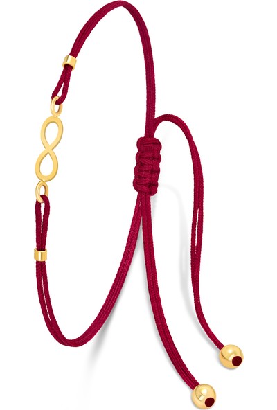 Fay Yamaner 14 Ayar Altın Sonsuzluk Ipli Bileklik