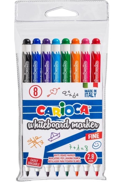 Carioca 42920 Pvc Beyaz Tahta Kalemi 2.8 mm 8'li