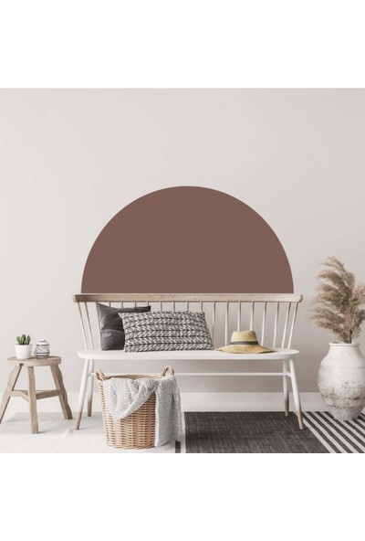 Walldeco Sıcak Kakao Boho Tarzı Yarım Daire Duvar Stickerı Walldeco Sıcak Kakao Boho Tarzı Yarım Daire Duvar Stickerı