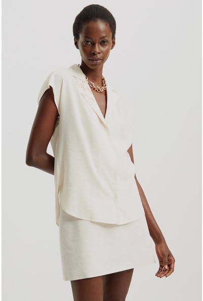 Gılmar Normal Kalıp Çizgili Bej Gömlek