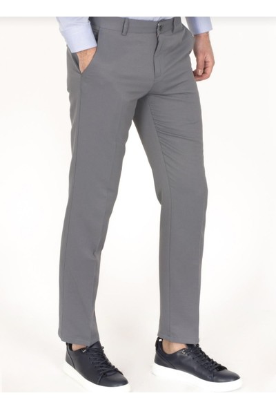 MaviMoure Erkek Klasik Kesim Keten Pantolon