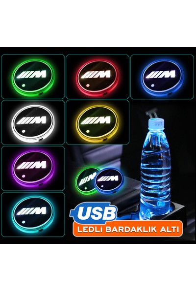 Carmaniaks Bmw Uyumlu Ledli Bardaklık Altı USB Şarjlı Carmaniaks Bmw Uyumlu Ledli Bardaklık Altı USB Şarjlı