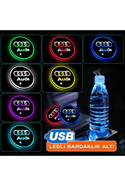 Carmaniaks Audi Uyumlu Ledli Bardaklık Altı USB Şarjlı Carmaniaks Audi Uyumlu Ledli Bardaklık Altı USB Şarjlı