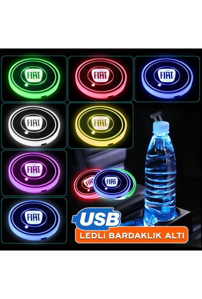 Carmaniaks Fiat Uyumlu Ledli Bardaklık Altı USB Şarjlı Carmaniaks Fiat Uyumlu Ledli Bardaklık Altı USB Şarjlı