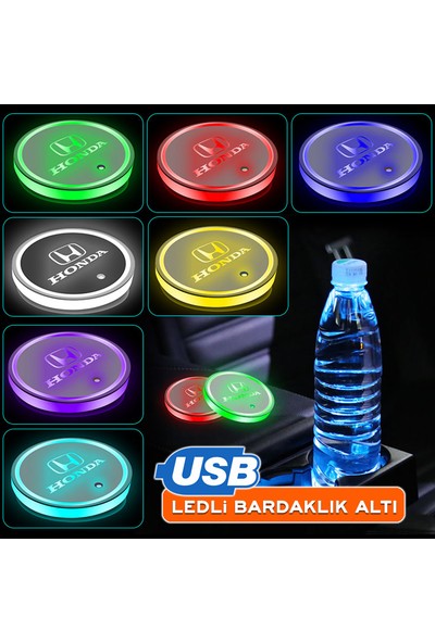 Carmaniaks Honda Uyumlu Ledli Bardaklık Altı USB Şarjlı Carmaniaks Honda Uyumlu Ledli Bardaklık Altı USB Şarjlı
