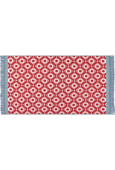 Madame Coco Bonnie Saçaklı Dokuma Kilim - Kırmızı - Mavi - 60 x 100 cm. Madame Coco Bonnie Saçaklı Dokuma Kilim - Kırmızı - Mavi - 60 x 100 cm.