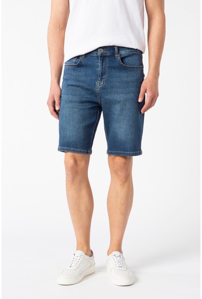 Vigoss Jeans Pat Nakışlı Erkek Denim Şort 90271-70388 Vigoss Jeans Pat Nakışlı Erkek Denim Şort 90271-70388