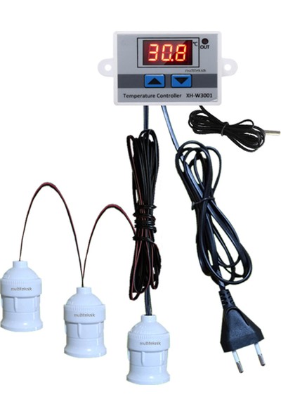 Multiteknik Duylu W3001 Dijital Termostat Kullanıma Hazır Kablolu Fişli