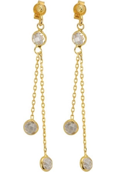 Trend Takı Sallantılı Altın Küpe