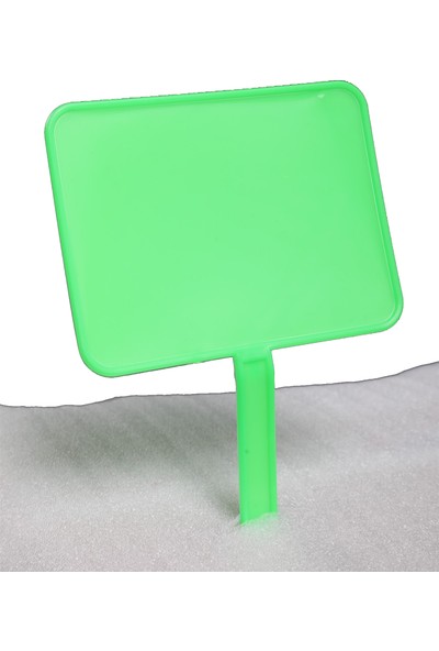 Modern Raf Plastik Ayaklı Etiketlik Yeşil 16 x 12 cm 10'lu