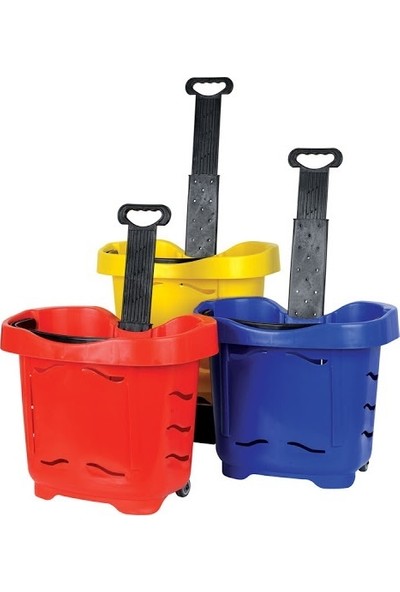 Rafburada 40 Litre Teleskopik Saplı,tekerlekli Market El Sepeti. Sarı Rafburada 40 Litre Teleskopik Saplı,tekerlekli Market El Sepeti. Sarı