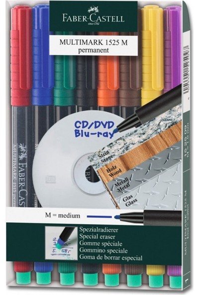 Faber-Castell Permanent (M)  8li  Takım
