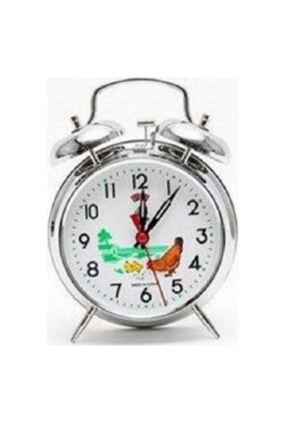 Startime Nostaljik Kurmalı Tavuklu Çalar Metal Masa Saati