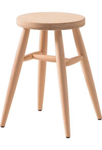 Geppetto Yuvarlak Tabure Ahşap Ham Geppetto Yuvarlak Tabure Ahşap Ham