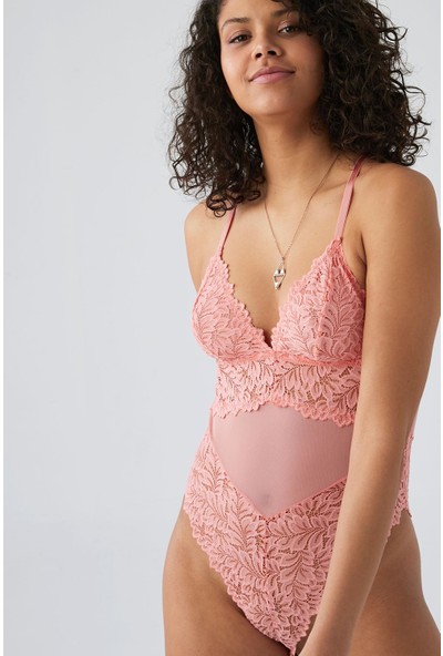Herita Somon Rengi Dantelli Bodysuit