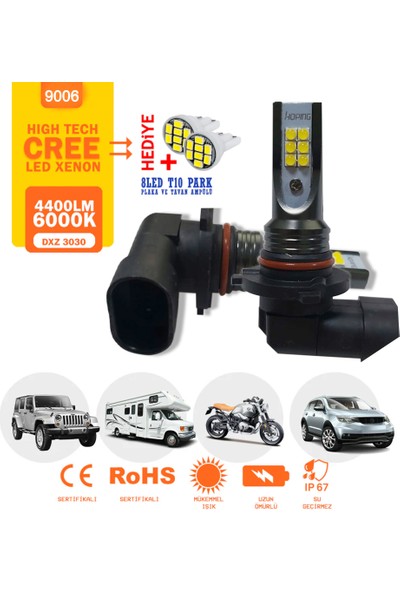 C9 Cree LED Xenon Far Ampulü 9006 High Tech C9 Cree LED Xenon Far Ampulü 9006 High Tech