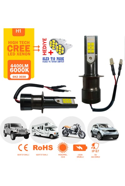 C9 Cree LED Xenon Far Ampulü H1 High Tech C9 Cree LED Xenon Far Ampulü H1 High Tech