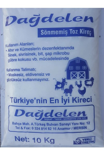 Dağdelen Sönmemiş Toz Kireç 10 kg