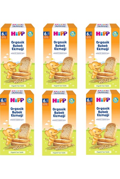 Hipp Organik Bebek Ekmeği 100 gr 6 Adet