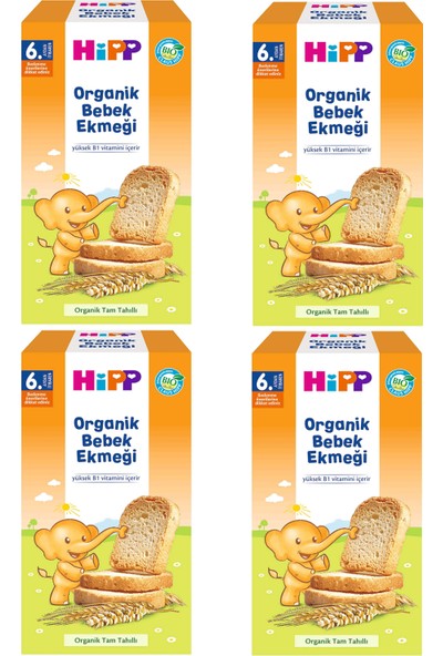 Hipp Organik Bebek Ekmeği 100 gr 4 Adet