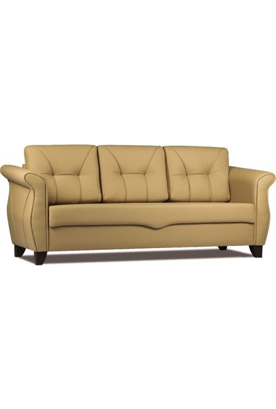 Uzay Ofis Lal Üçlü Kanepe - Camel