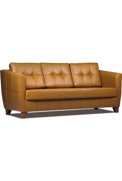 Uzay Ofis Demi Üçlü Kanepe - Taba