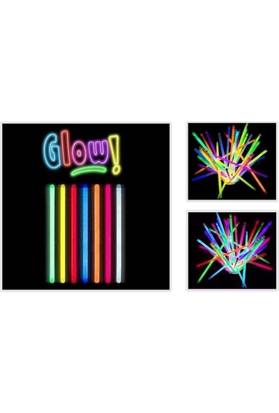 5dm Glow Stick 20cm Fosforlu Kırılan Çubuk (100 Adet)