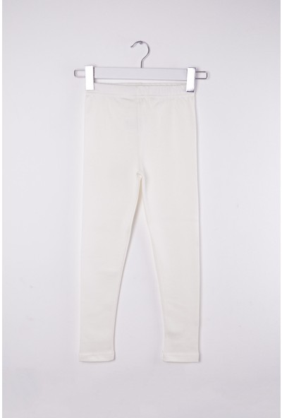 Kız Çocuk Beyaz Uzun Tayt