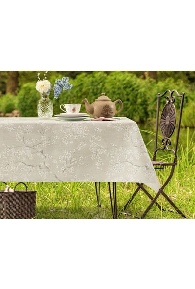 Madame Coco Exorde Masa Örtüsü - Gri - 140X140 cm Madame Coco Exorde Masa Örtüsü - Gri - 140X140 cm