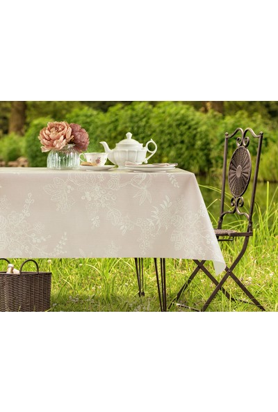 Madame Coco Jannie Masa Örtüsü - Pudra - 140X140 cm Madame Coco Jannie Masa Örtüsü - Pudra - 140X140 cm