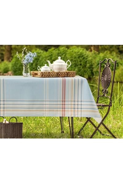 Madame Coco Farrant Masa Örtüsü - Açık Mavi - 140X140 cm Madame Coco Farrant Masa Örtüsü - Açık Mavi - 140X140 cm
