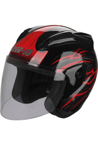 Free-M Freem Vizörlü Yarım Kask FR-606 Graphic Free-M Freem Vizörlü Yarım Kask FR-606 Graphic