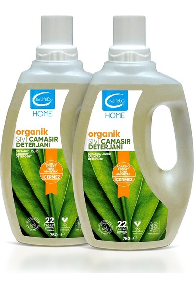 TheLifeCo Thelifeco Organik Sıvı Çamaşır Deterjanı 2 x 750 ml