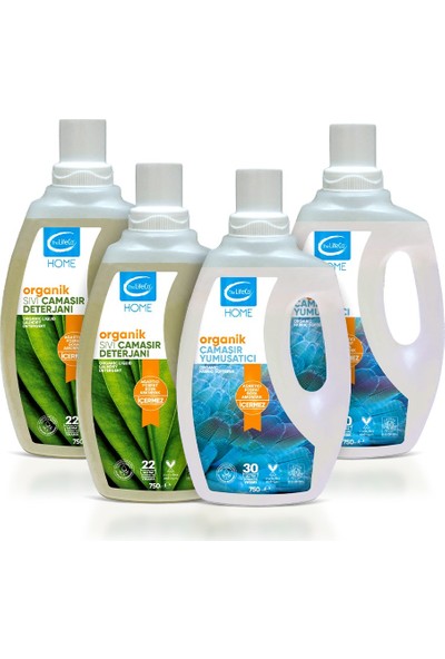 TheLifeCo Thelifeco 2 x Organik Çamaşır Deterjanı + 2 x Organik Çamaşır Yumuşatıcısı