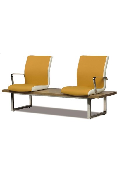 Uzay Ofis Stilbank 2li Bekleme Koltuğu - Turuncu