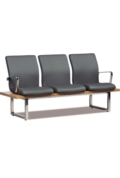 Uzay Ofis Stilbank 3lü Bekleme Koltuğu - Antrasit Uzay Ofis Stilbank 3lü Bekleme Koltuğu - Antrasit