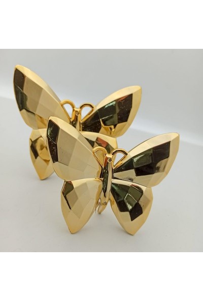 Retro Lazer 2 Li Dekoratif Kelebek Biblo Gold Retro Lazer 2 Li Dekoratif Kelebek Biblo Gold