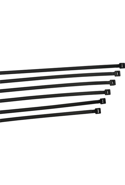 Muhtelif Plastik Kilitli Kelepçe / Kablo Bağı / Cırt Siyah - 4X300 (100 Adet) Muhtelif Plastik Kilitli Kelepçe / Kablo Bağı / Cırt Siyah - 4X300 (100 Adet)