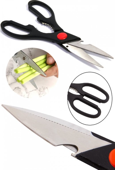 Tilbe Home Mutfak Makası Çok Amaçlı Kapak Açıcı Ceviz Kırıcı Paslanmaz Çelik Et ve Sebze Kesme Makası Tilbe Home Mutfak Makası Çok Amaçlı Kapak Açıcı Ceviz Kırıcı Paslanmaz Çelik Et ve Sebze Kesme Makası