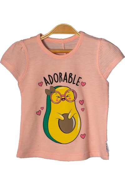 Babypearly Baby Pearly Avakado Baskılı Tshirt-Somon