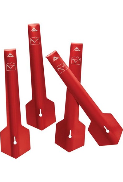 Msr Toughstake 4'lü Kum ve Kar Çadır Kazığı Kırmızı