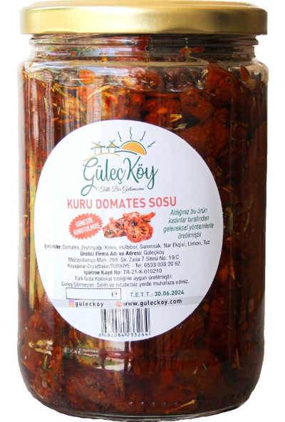 Güleç Köy Güleçköy Kuru Domates Sosu Güleç Köy Güleçköy Kuru Domates Sosu