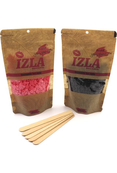 Izla 2 Paket Boncuk Ağda Pembe-Siyah Spatula Izla 2 Paket Boncuk Ağda Pembe-Siyah Spatula