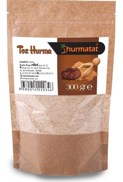 Hurmatat Hurma Tozu 300 gr Hurmatat Hurma Tozu 300 gr